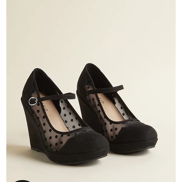 torrid | Shoes | Torrid Dot Mesh Platform Wedge Ww | Poshmark